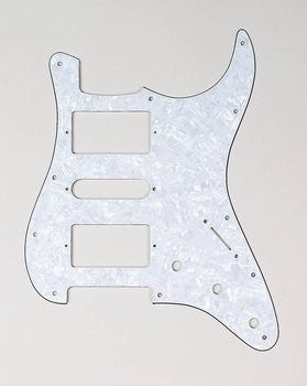 White Pearloid Pickguard for Stratocaster HSH — Pepis Music - The ...